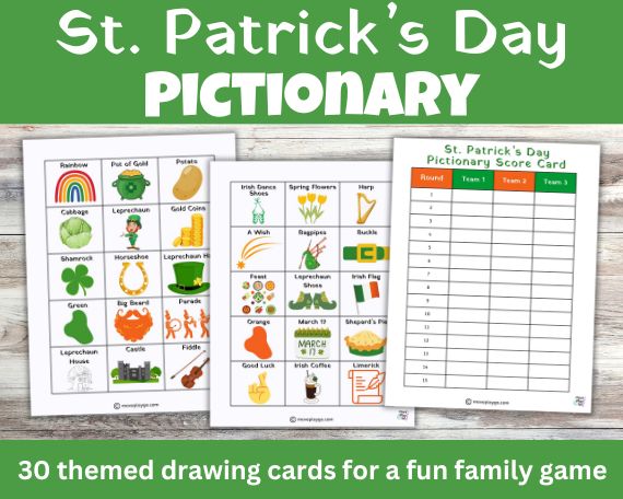St. Patrick's Day Pictionary For Kids - Move Play Go