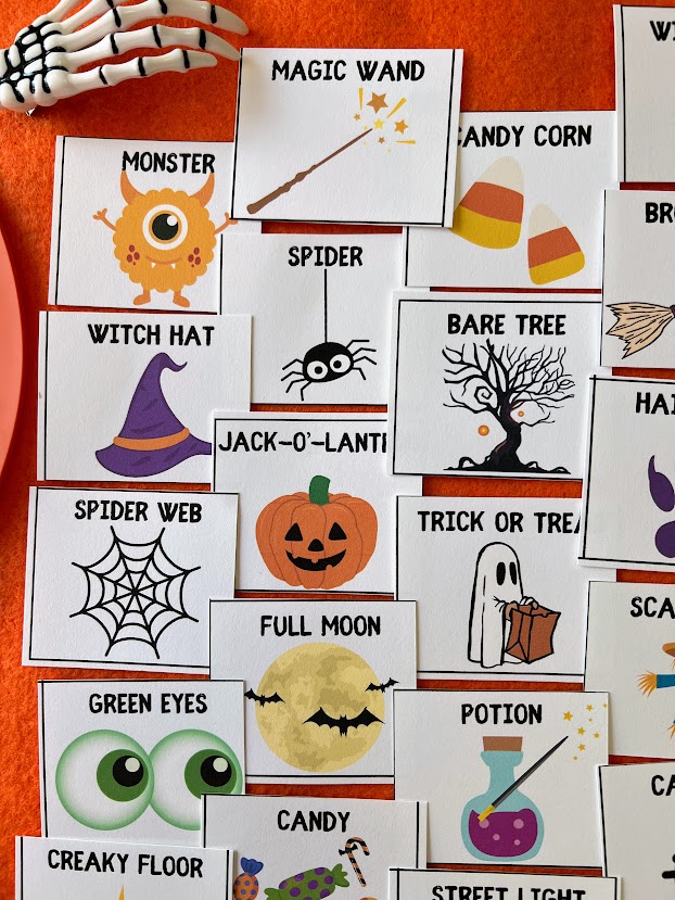 Halloween Pictionary Cards - Move Play Go
