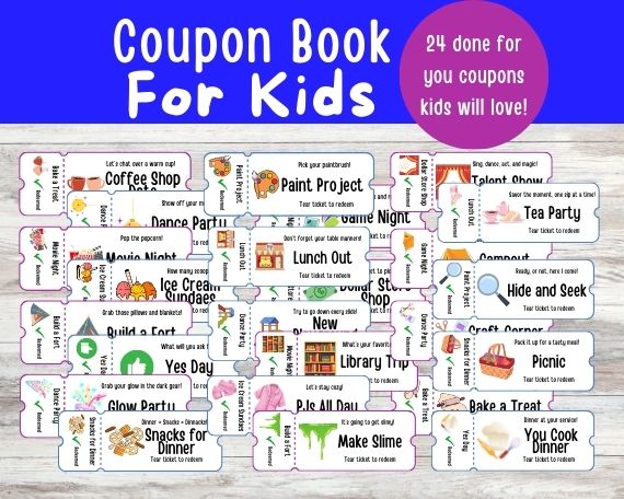 Coupon Book For Kids - Move Play Go